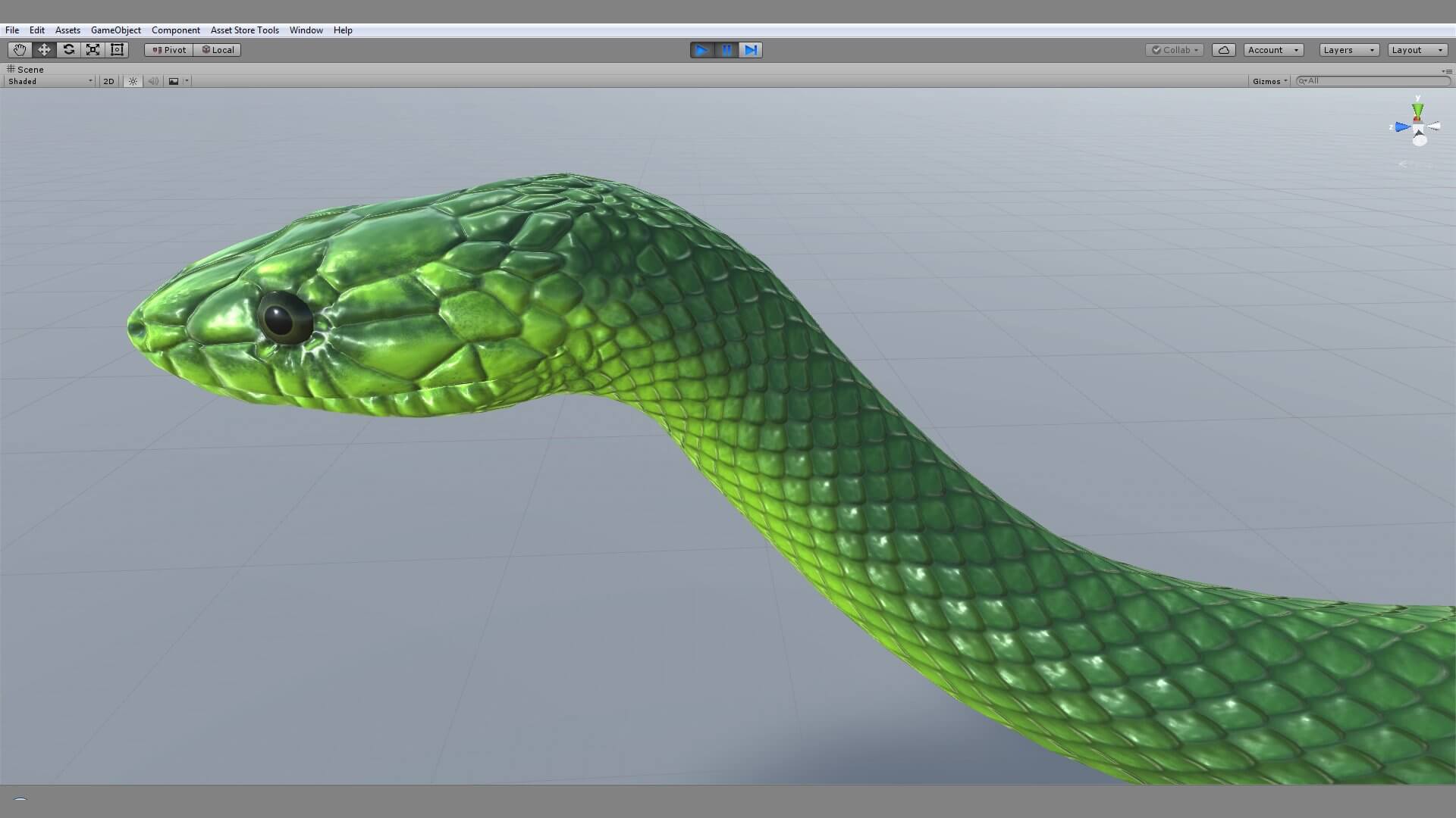 Animated Green Mamba - 3D Model by Dibia Digital