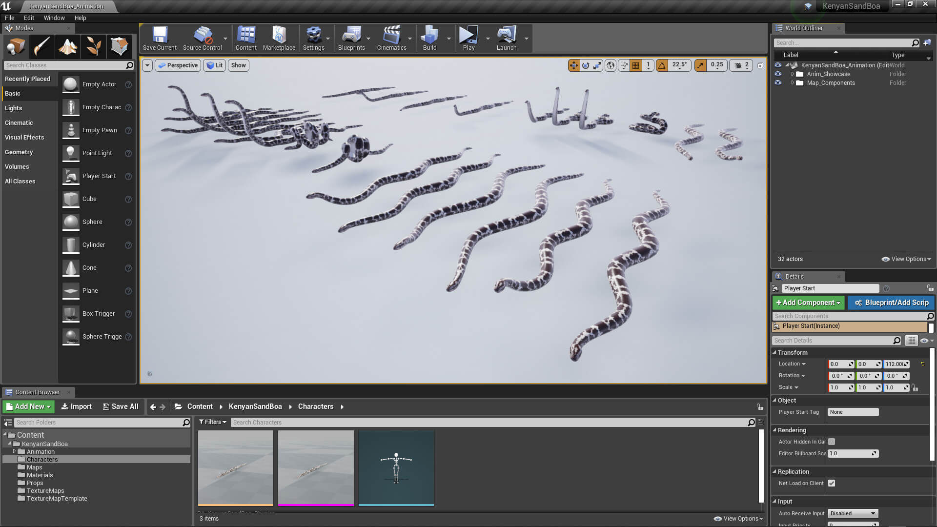 Animated Kenyan Sand Boa - 3D Model by Dibia Digital