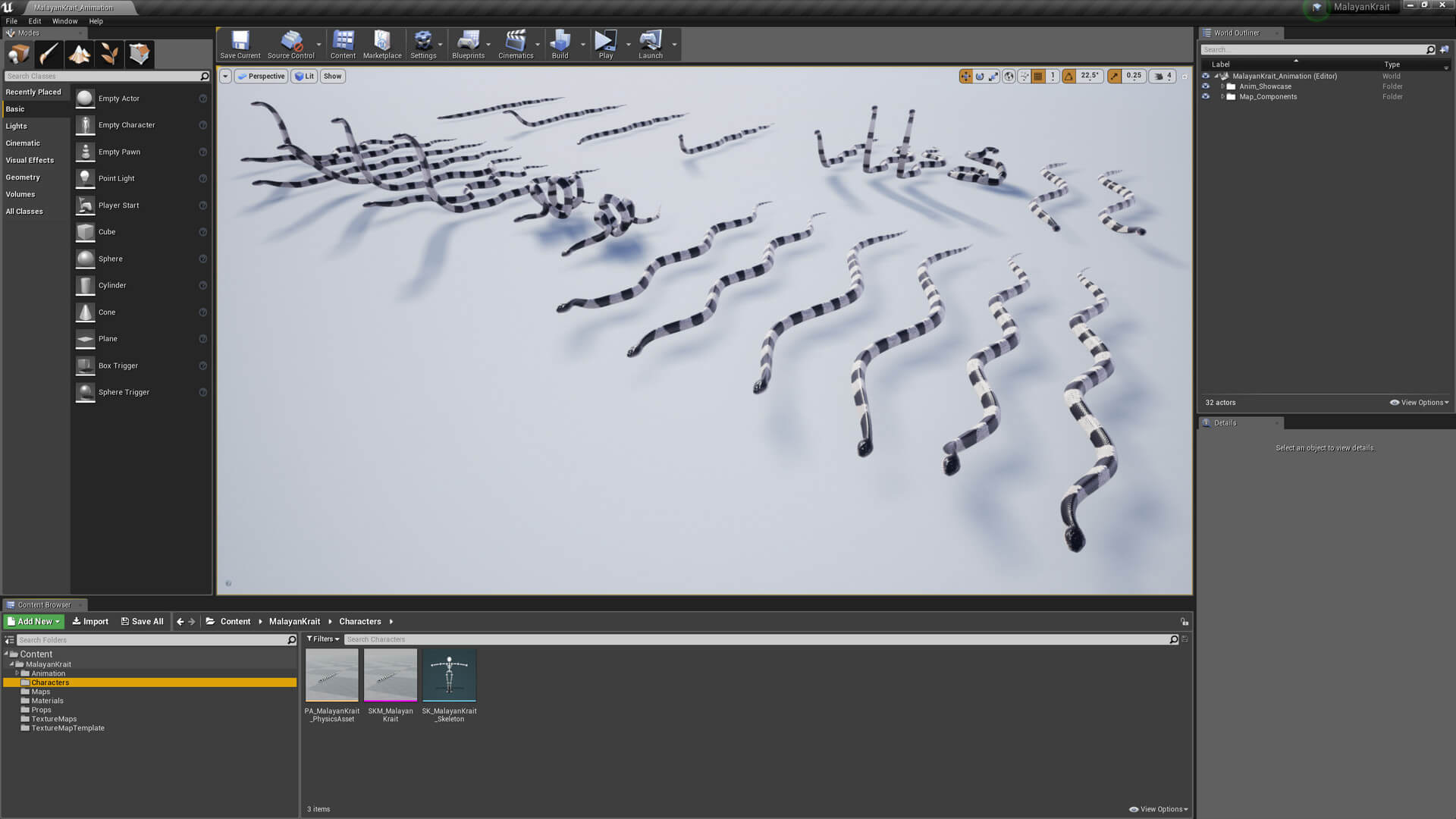 Animated Malayan Krait - 3D Model by Dibia Digital