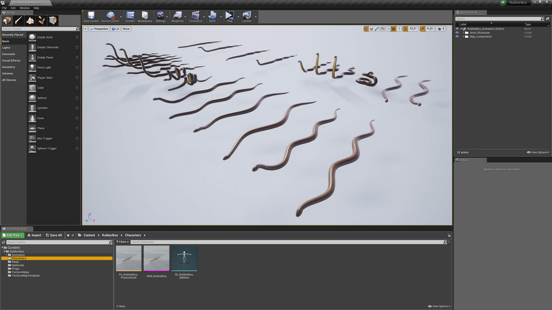 Animated Rubber Boa - 3D Model by Dibia Digital