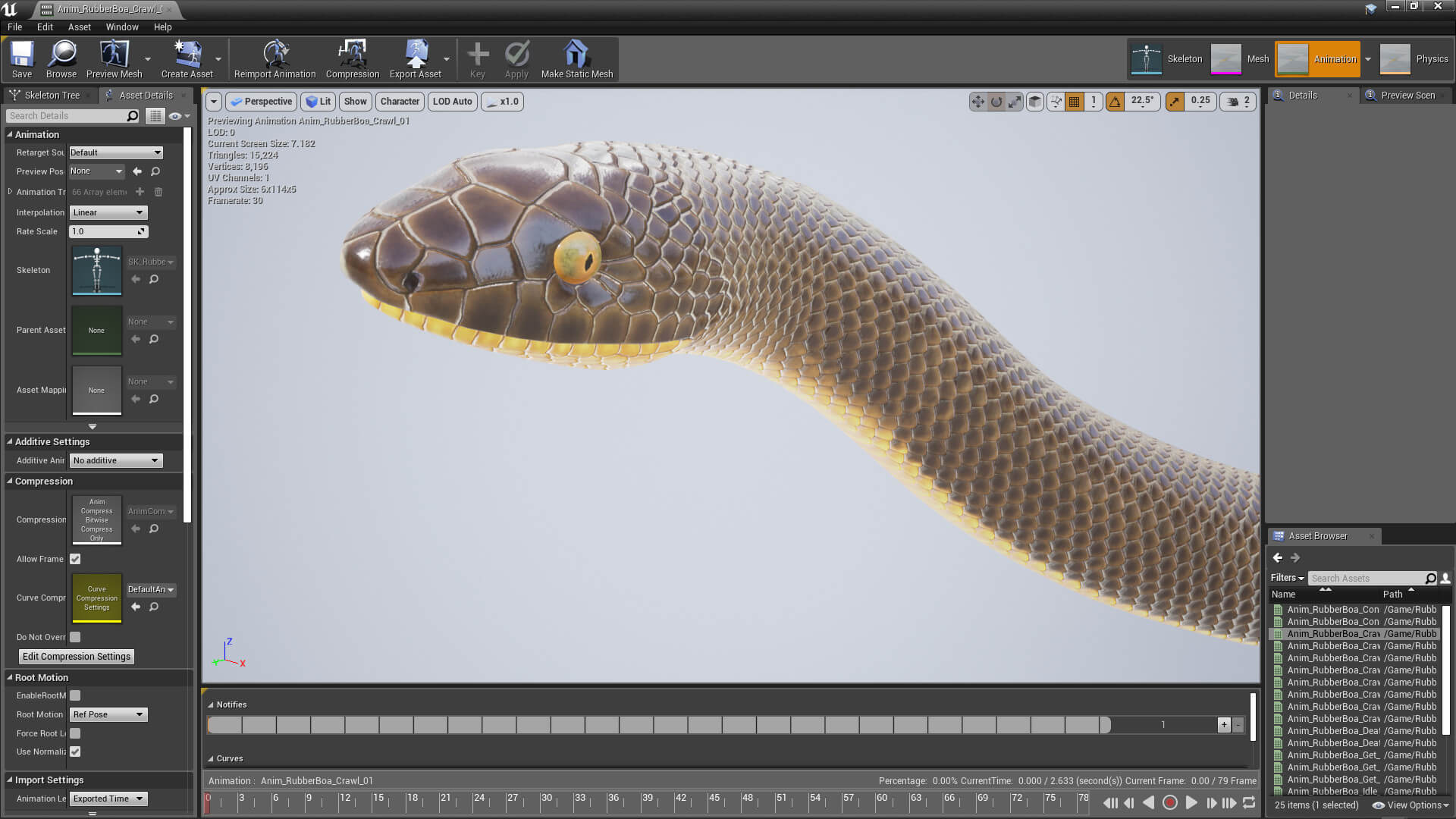 Animated Rubber Boa - 3D Model by Dibia Digital