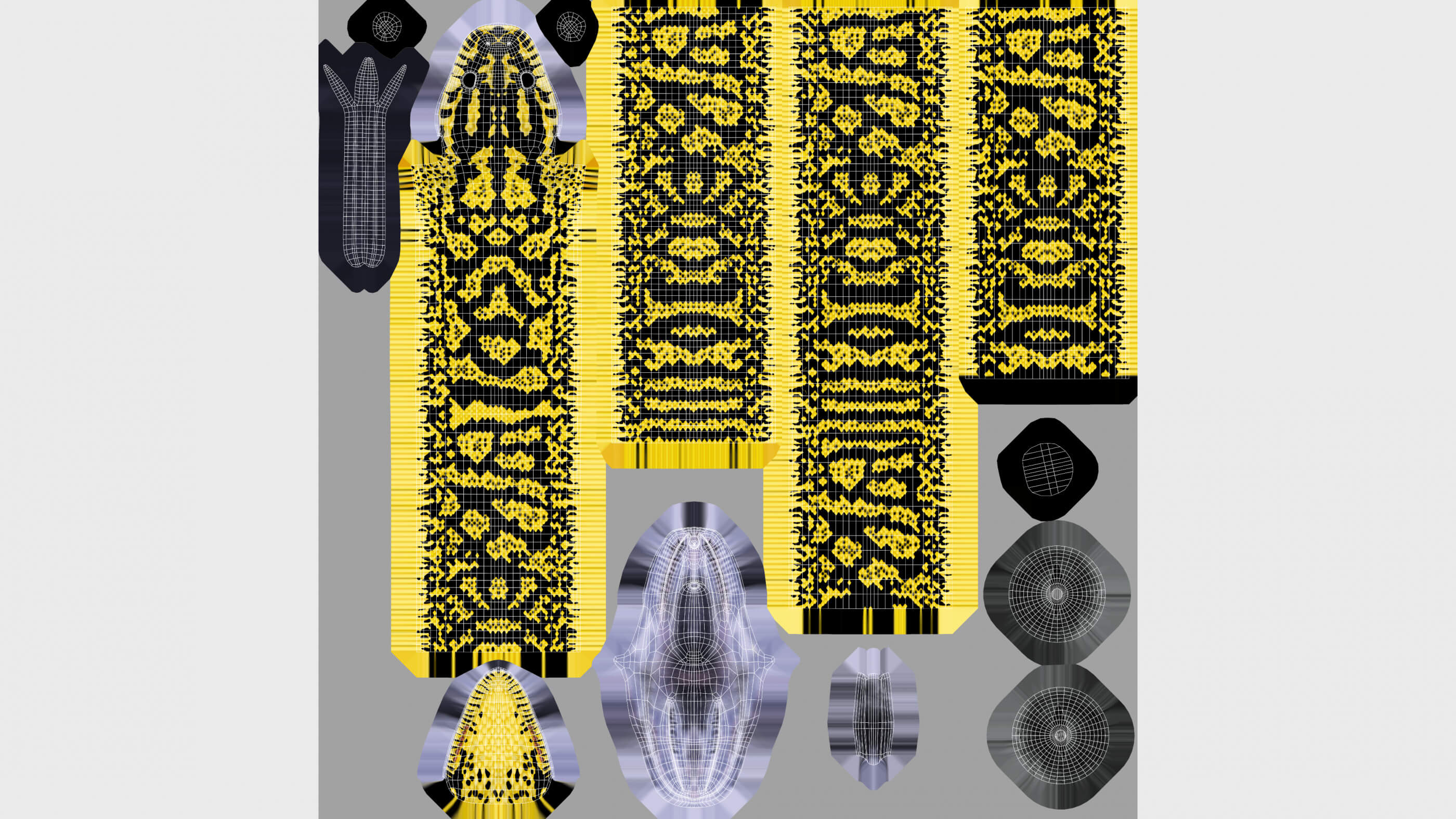 Animated Zebra Jungle Carpet Python - 3D Model by Dibia Digital