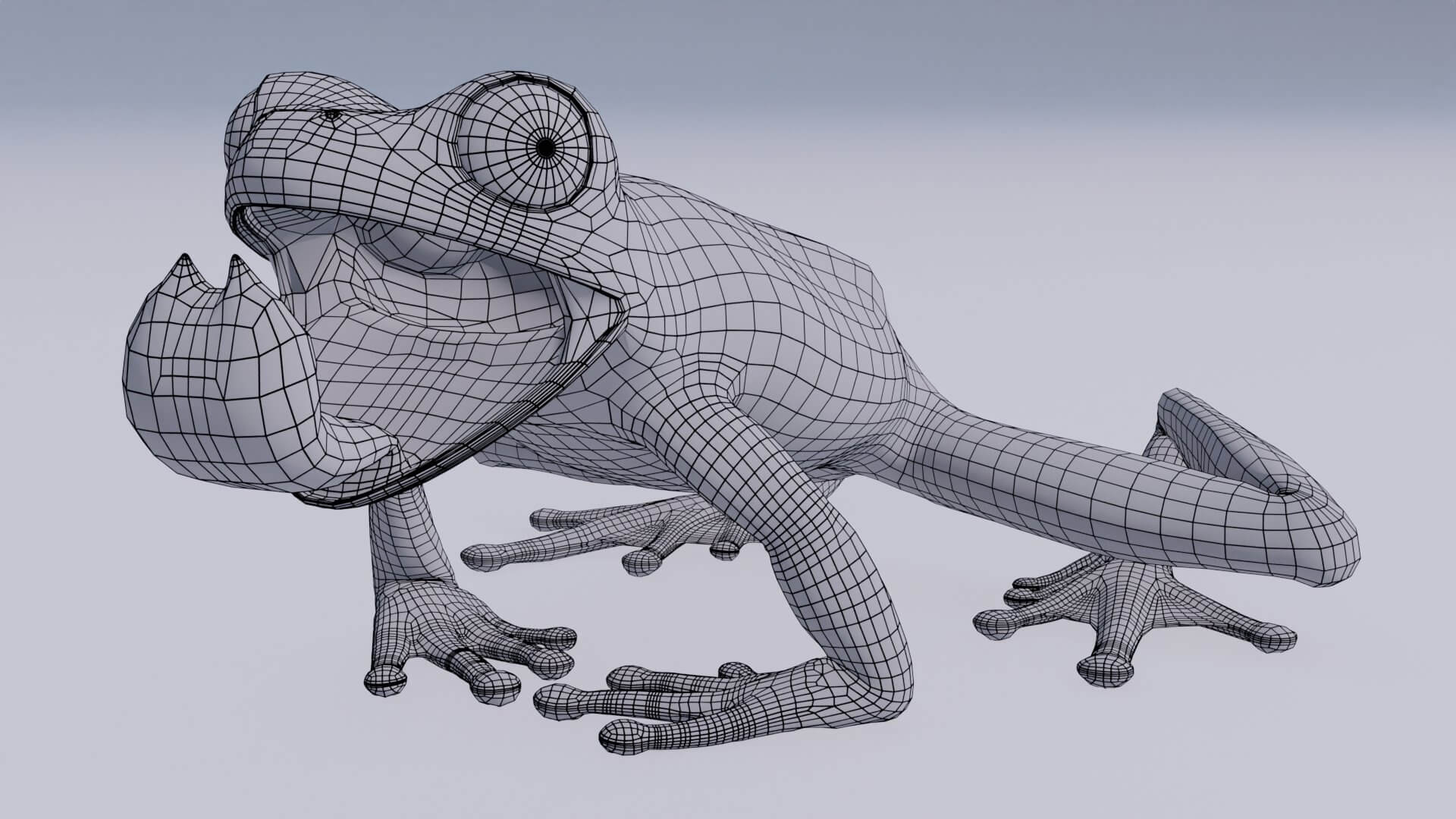 Animated Clown Tree Frog - 3D Model by Dibia Digital