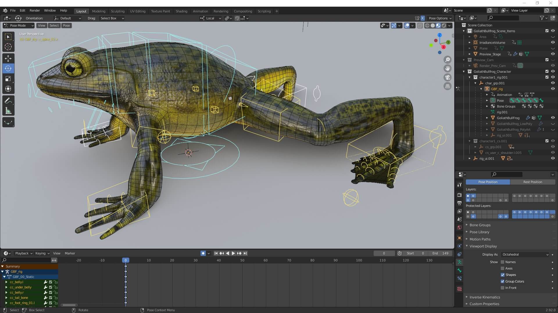 Animated Goliath Bullfrog - 3D Model by Dibia Digital