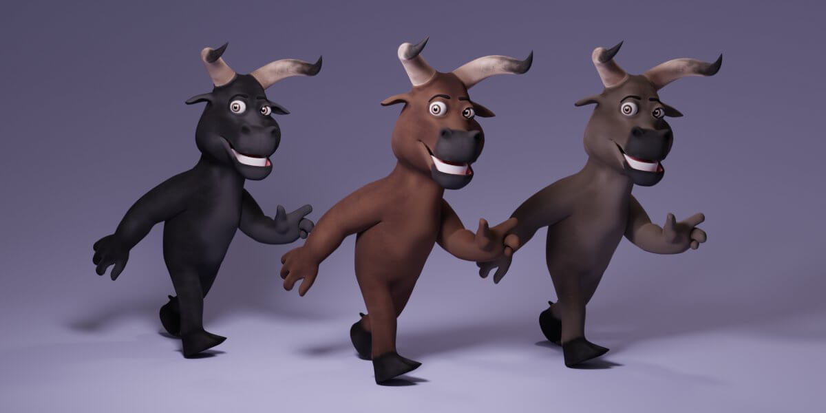 Toon Humanoid Bull - 3D Model by Dibia Digital