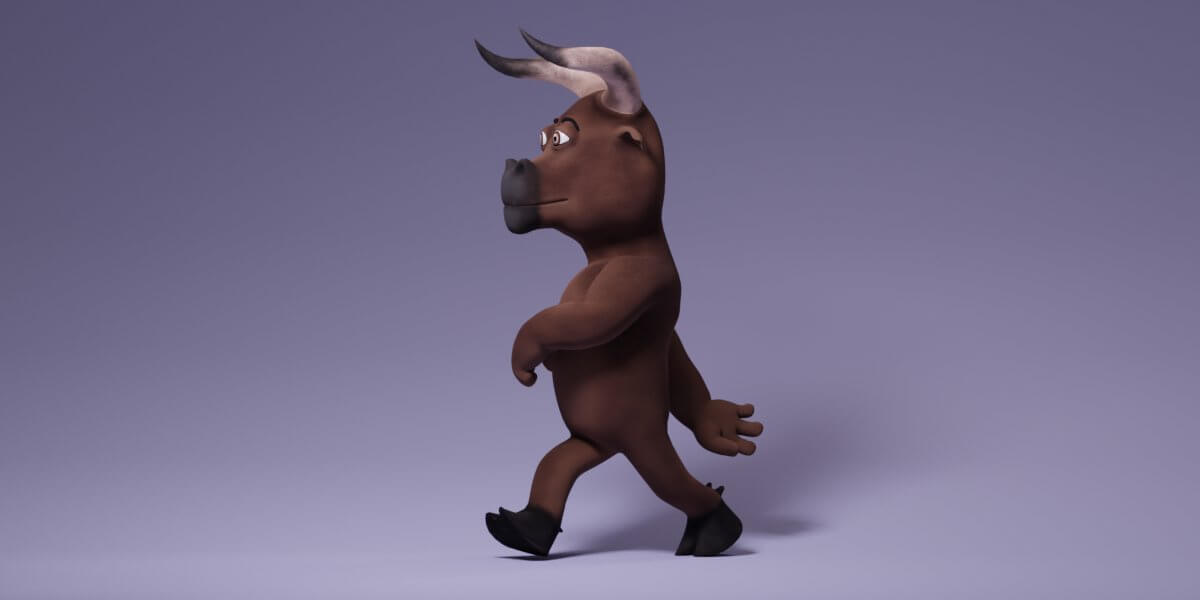 Toon Humanoid Bull - 3D Model by Dibia Digital