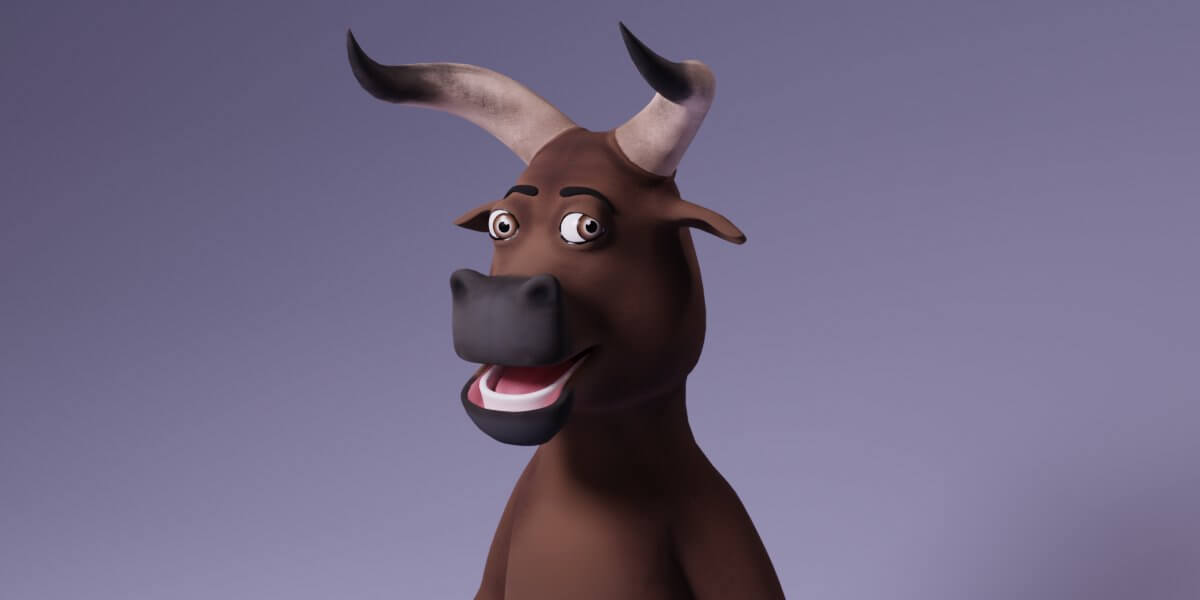 Toon Humanoid Bull - 3D Model by Dibia Digital