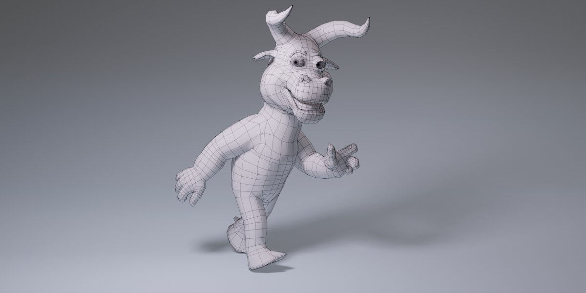 Toon Humanoid Bull - 3D Model by Dibia Digital