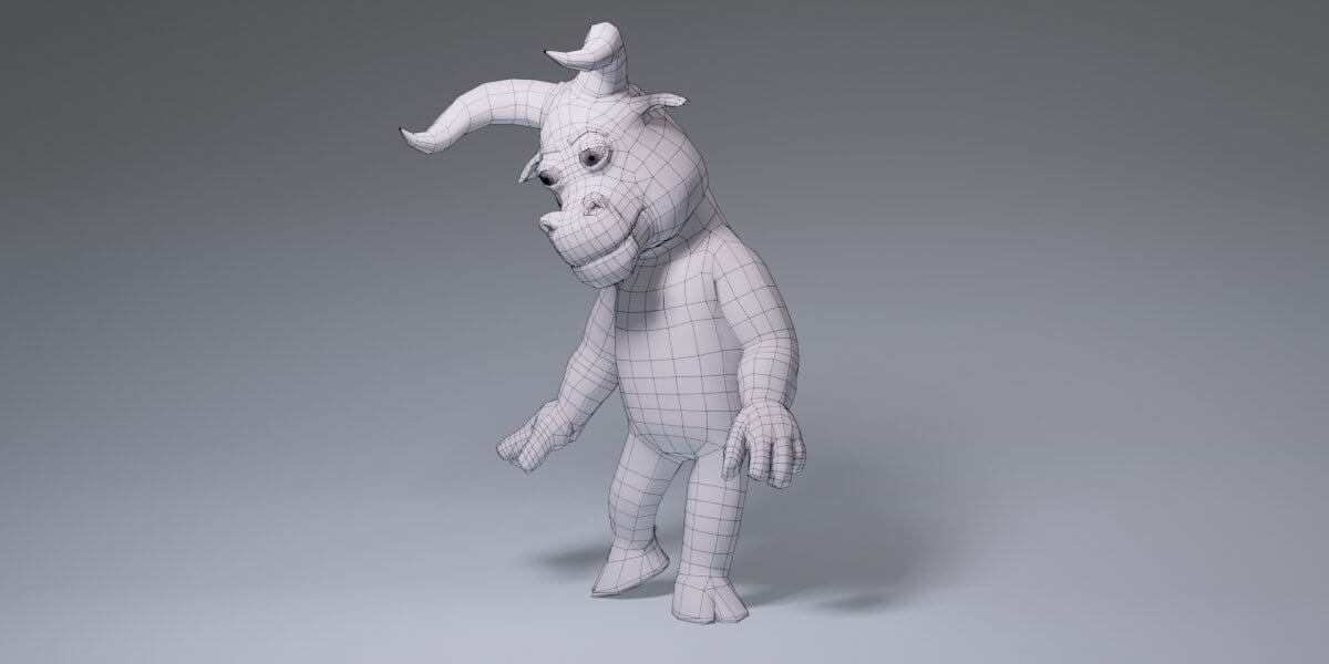 Toon Humanoid Bull - 3D Model by Dibia Digital
