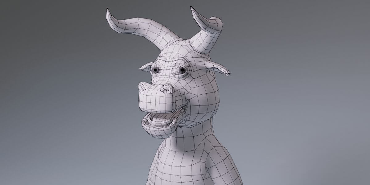 Toon Humanoid Bull - 3D Model by Dibia Digital
