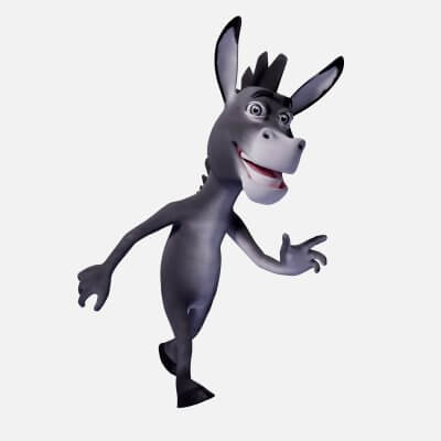 Toon Humanoid Donkey - 3D Model by Dibia Digital