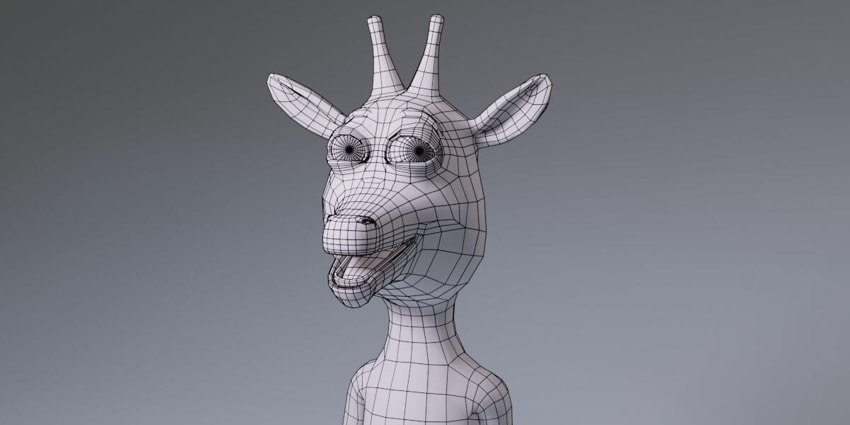 Toon Humanoid Giraffe - 3D Model by Dibia Digital
