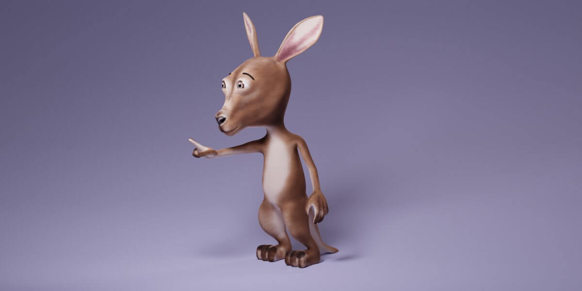 Toon Humanoid Kangaroo - 3D Model by Dibia Digital