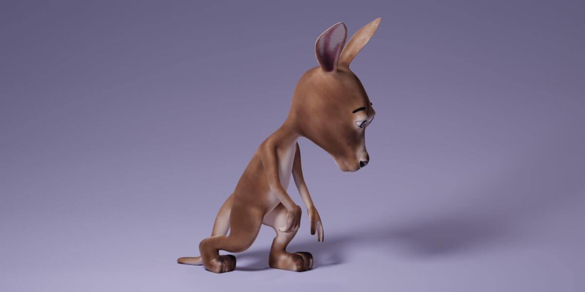 Toon Humanoid Kangaroo - 3D Model by Dibia Digital