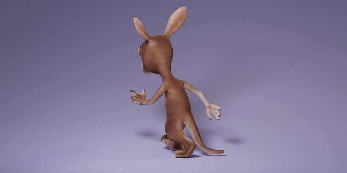 Toon Humanoid Kangaroo - 3D Model by Dibia Digital