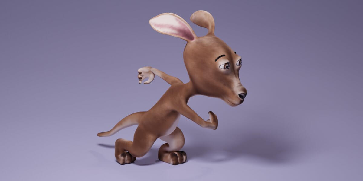 Toon Humanoid Kangaroo - 3D Model by Dibia Digital