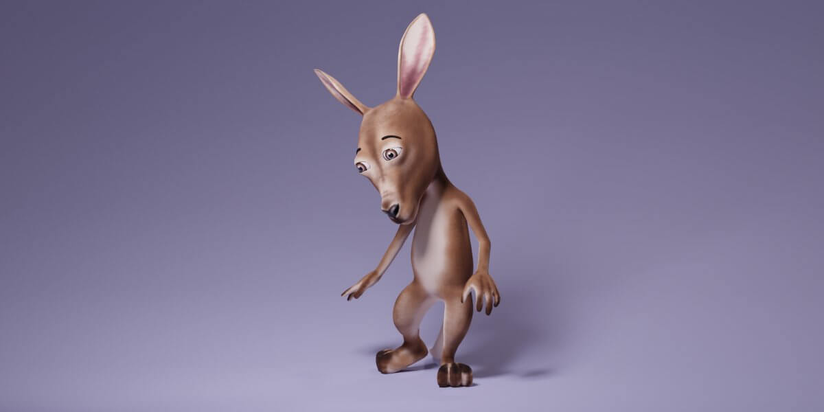 Toon Humanoid Kangaroo - 3D Model by Dibia Digital