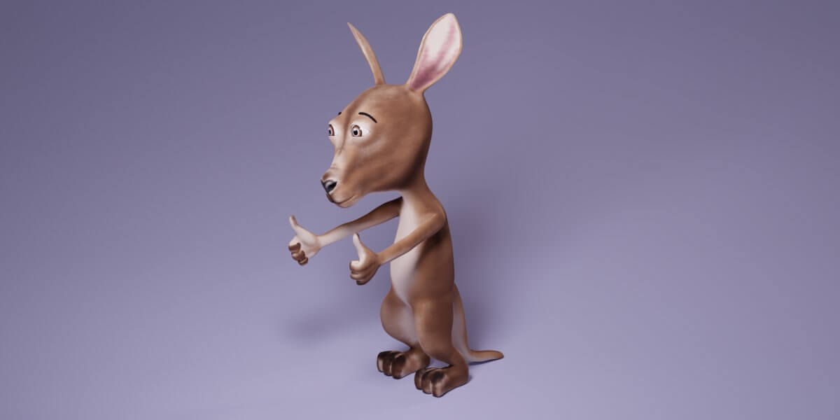 Toon Humanoid Kangaroo - 3D Model by Dibia Digital
