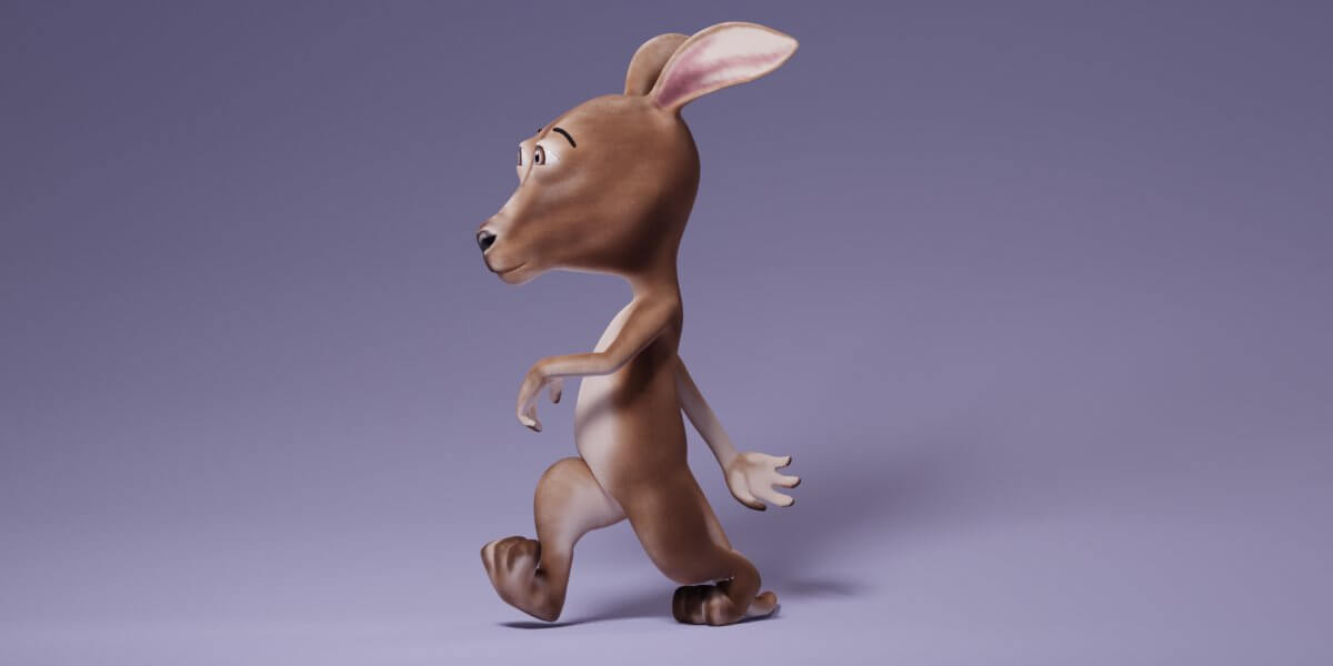 Toon Humanoid Kangaroo - 3D Model by Dibia Digital
