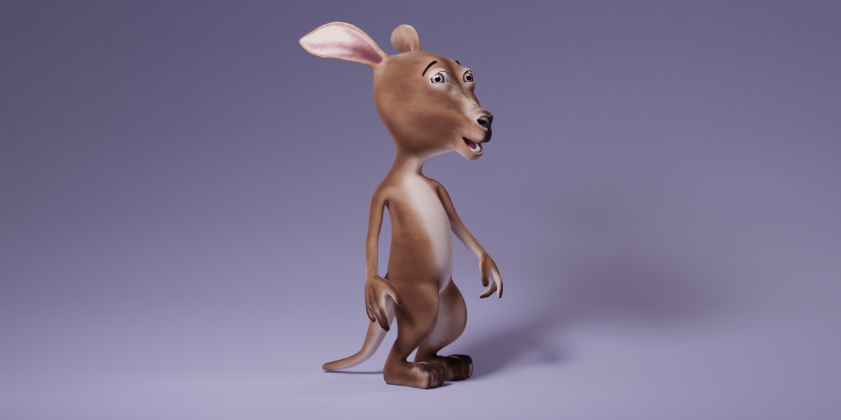 Toon Humanoid Kangaroo - 3D Model by Dibia Digital