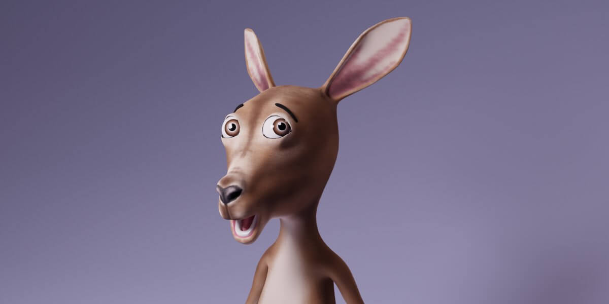 Toon Humanoid Kangaroo - 3D Model by Dibia Digital