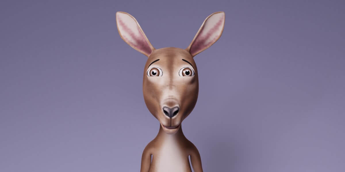 Toon Humanoid Kangaroo - 3D Model by Dibia Digital