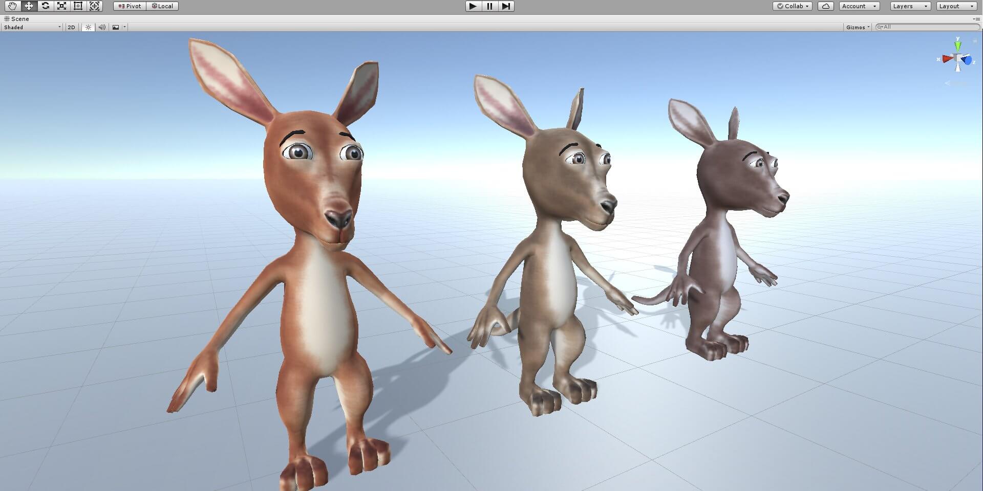 Toon Humanoid Kangaroo - 3D Model by Dibia Digital