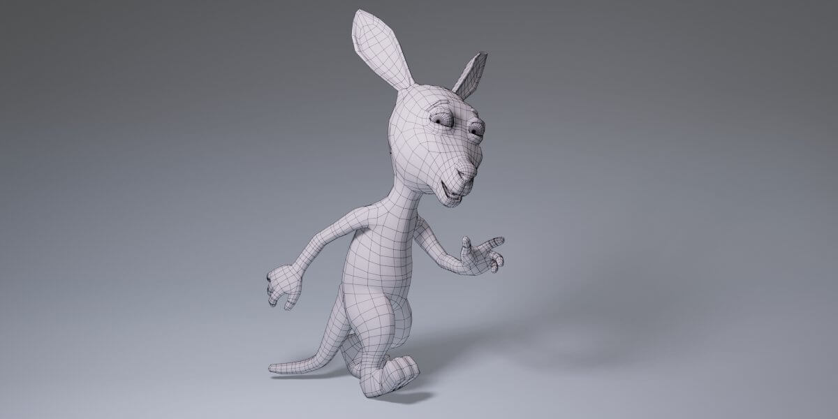 Toon Humanoid Kangaroo - 3D Model by Dibia Digital