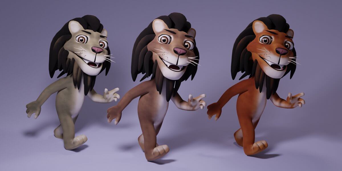Toon Humanoid Lion - 3D Model by Dibia Digital