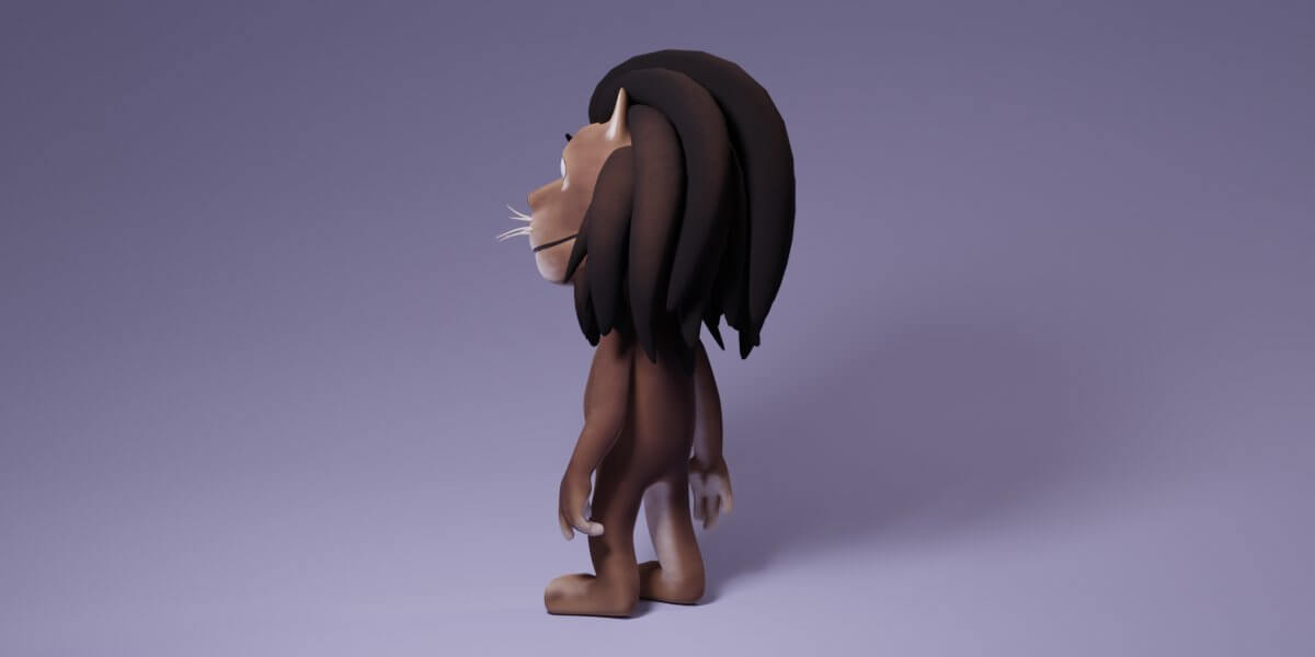 Toon Humanoid Lion - 3D Model by Dibia Digital