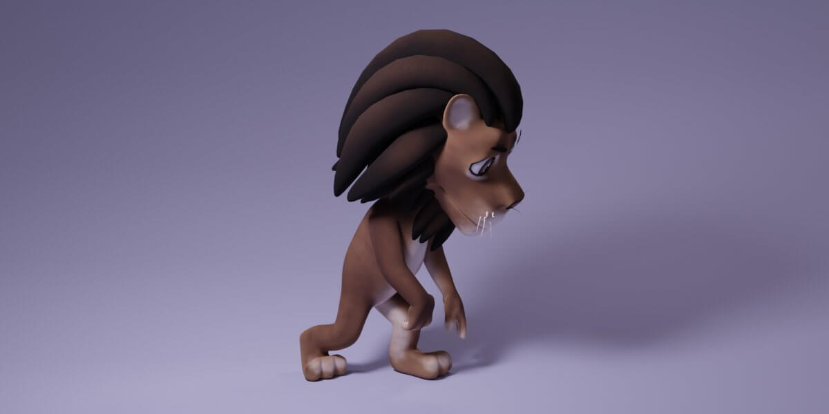 Toon Humanoid Lion - 3D Model by Dibia Digital
