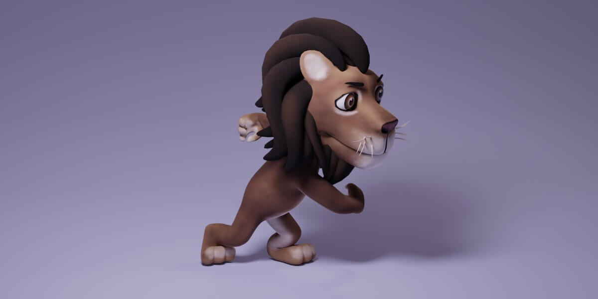 Toon Humanoid Lion - 3D Model by Dibia Digital