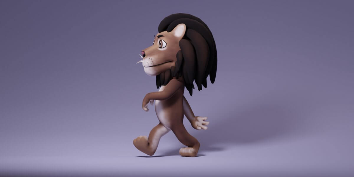 Toon Humanoid Lion - 3D Model by Dibia Digital