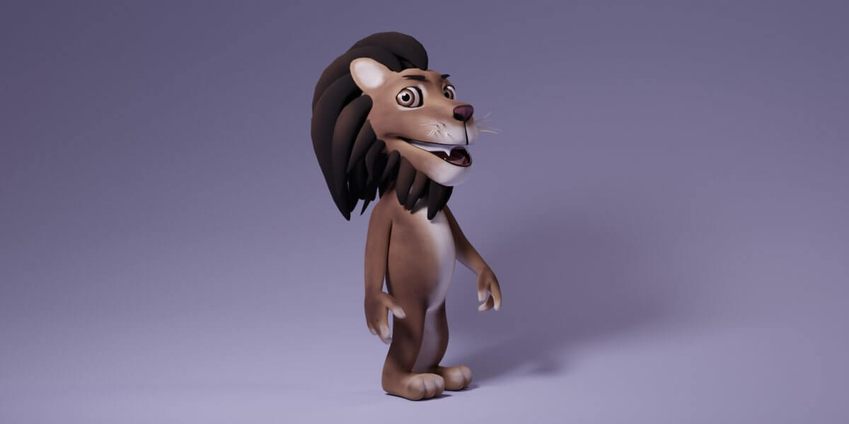 Toon Humanoid Lion - 3D Model by Dibia Digital