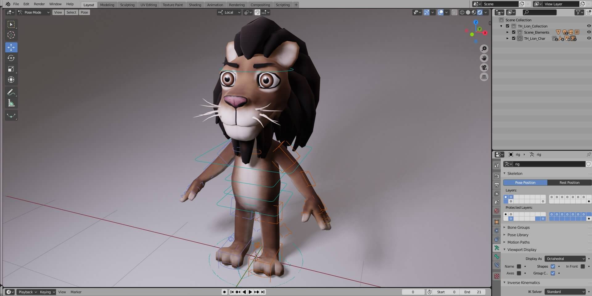 Toon Humanoid Lion - 3D Model by Dibia Digital