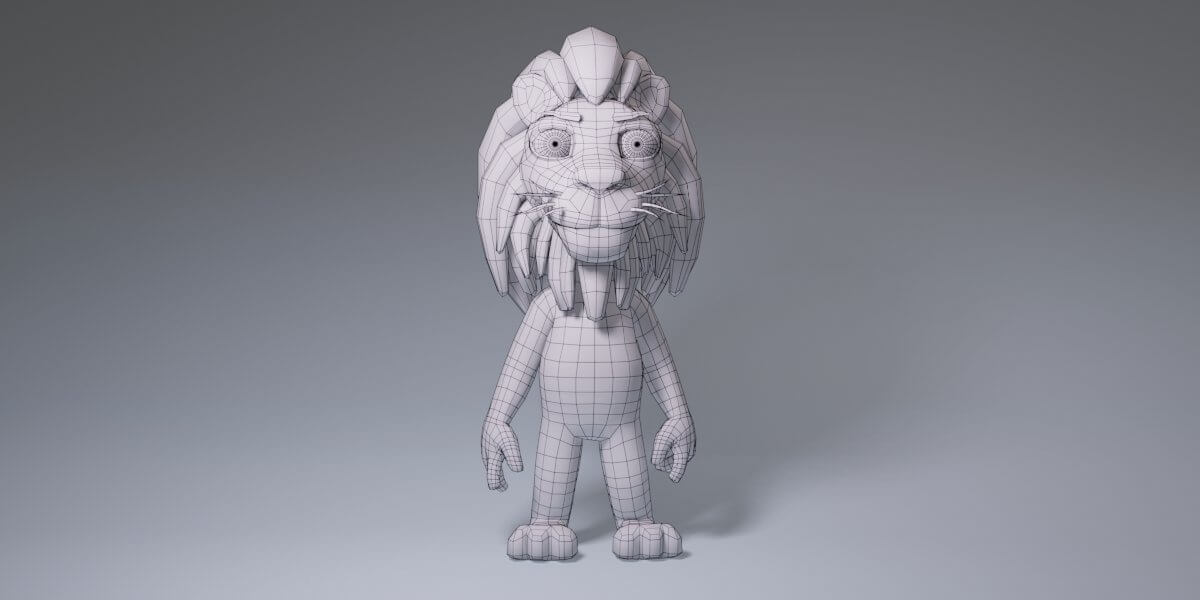 Toon Humanoid Lion - 3D Model by Dibia Digital