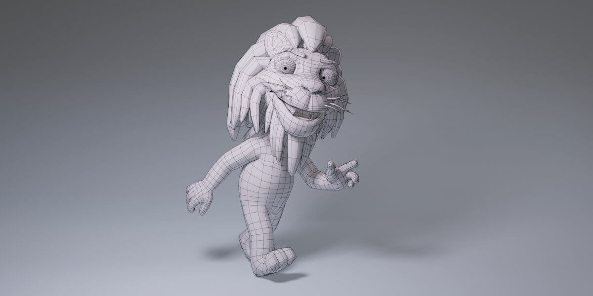 Toon Humanoid Lion - 3D Model by Dibia Digital