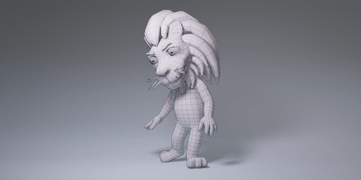 Toon Humanoid Lion - 3D Model by Dibia Digital