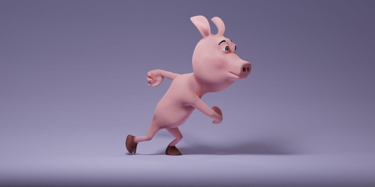 Toon Humanoid Pig - 3D Model by Dibia Digital