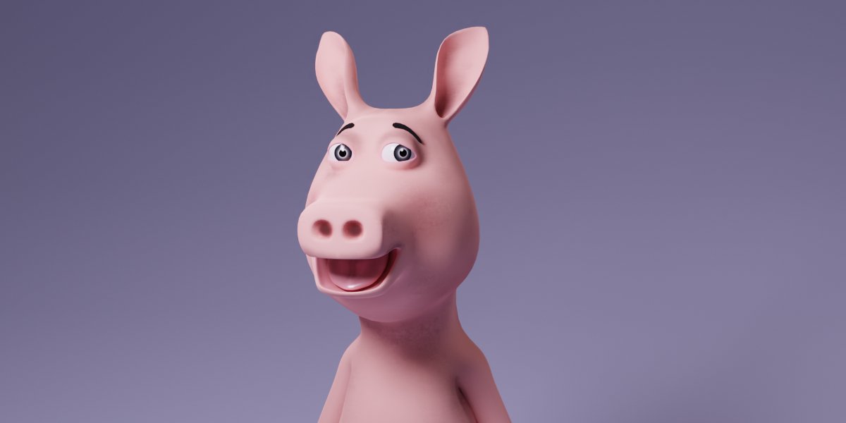 Toon Humanoid Pig - 3D Model by Dibia Digital