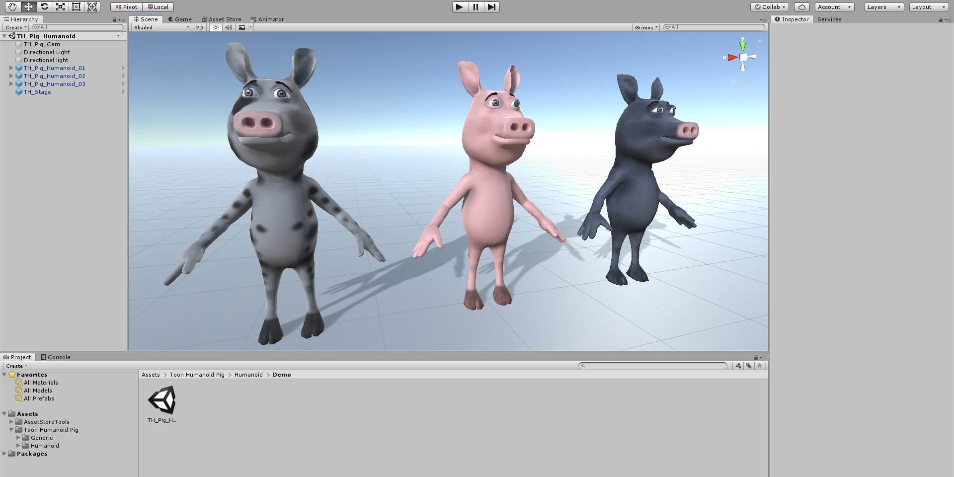 Toon Humanoid Pig - 3D Model by Dibia Digital