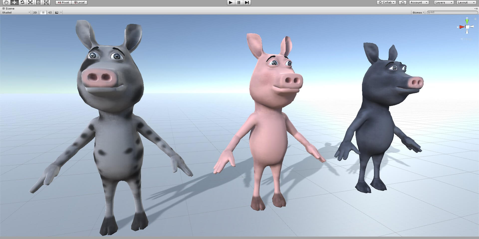 Toon Humanoid Pig - 3D Model by Dibia Digital