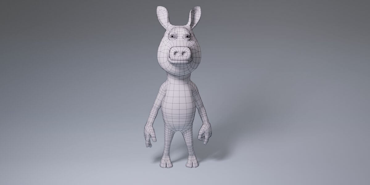 Toon Humanoid Pig - 3D Model by Dibia Digital