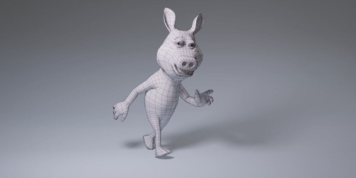 Toon Humanoid Pig - 3D Model by Dibia Digital