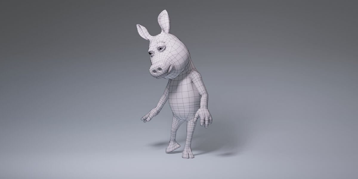Toon Humanoid Pig - 3D Model by Dibia Digital