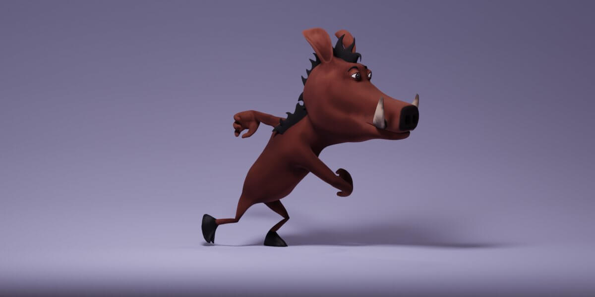 Toon Humanoid Warthog - 3D Model by Dibia Digital