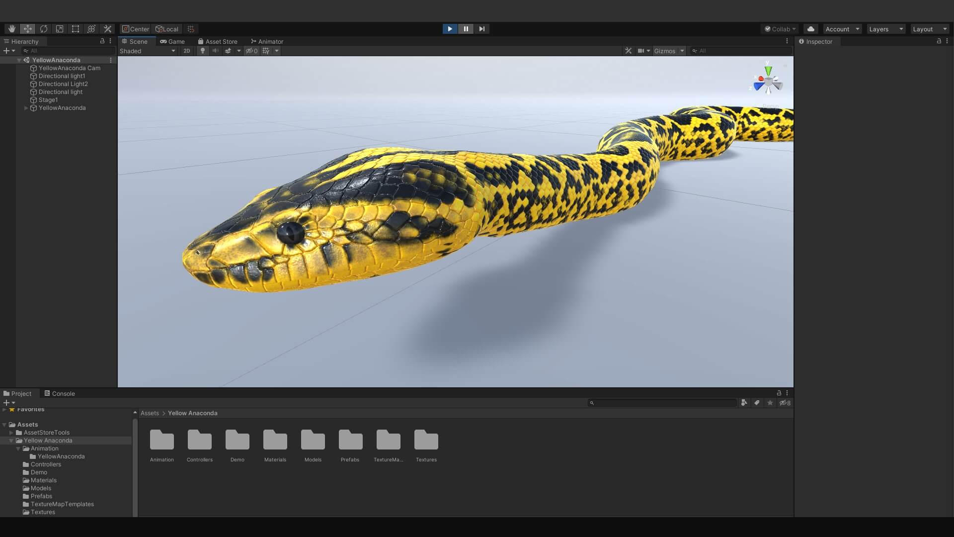 Yellow Anaconda Animated - 3D Model by Dibia Digital