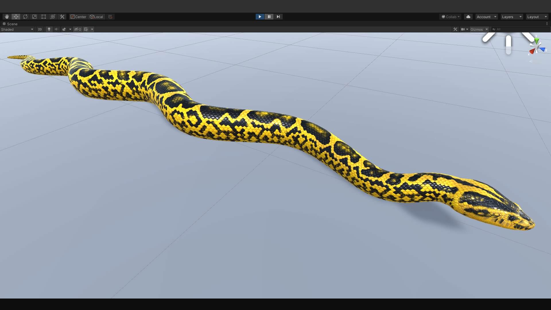Yellow Anaconda Animated - 3D Model by Dibia Digital