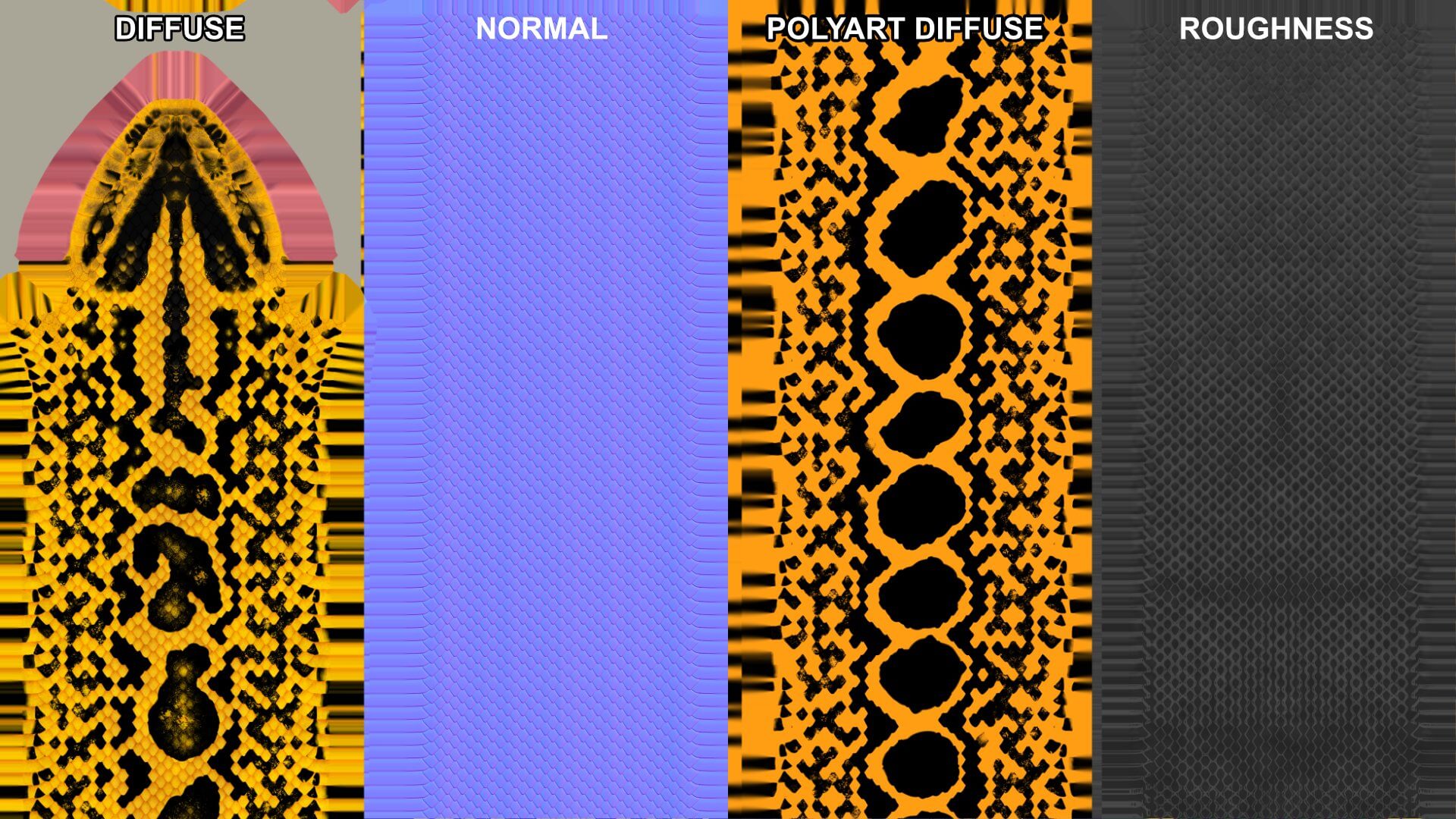 Yellow Anaconda Rigged - 3D Model by Dibia Digital