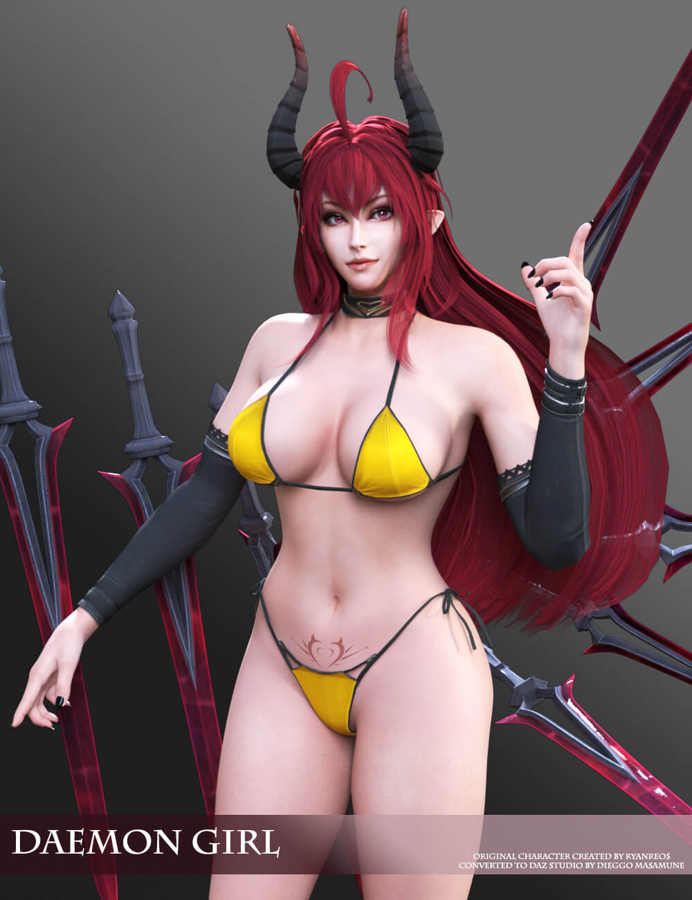 Daemon Girl for Genesis 8 and 8.1 Female 3D Render